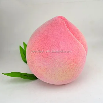 Artificial Peach Large - Plastic Decorative Peaches Pink Fruit - Buy ...