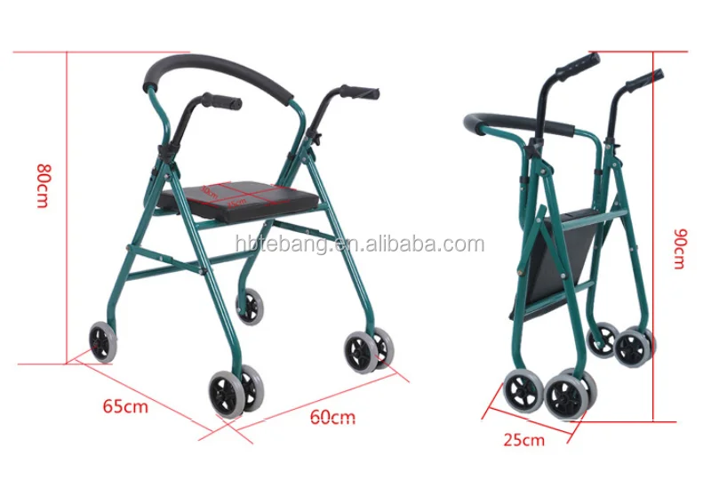 Disabled Elderly Folding Shopping Cart, Shopping Rollator Walkers ...