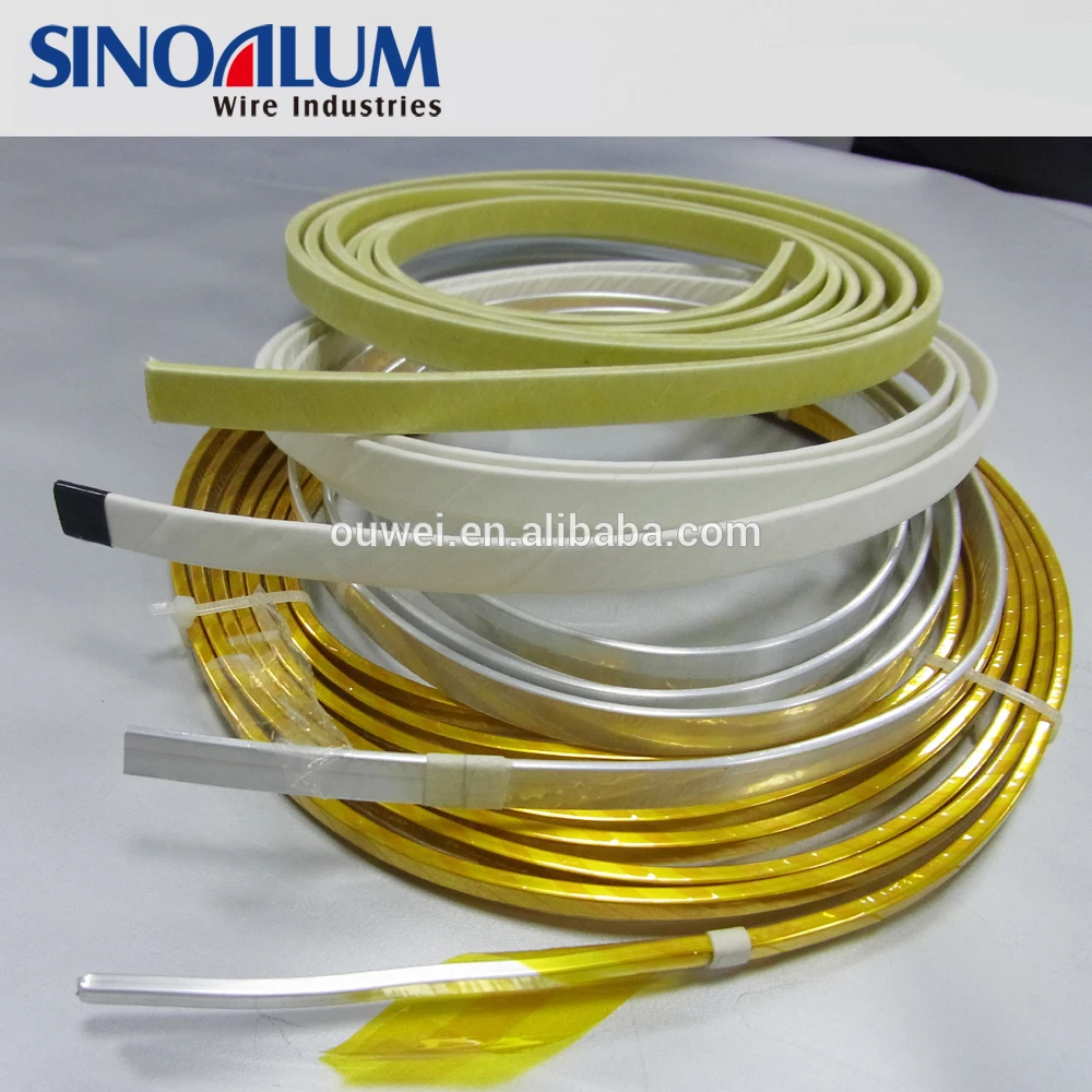 Class180 Single Layer Yellow Color Kapton Coated Aluminium Wire For ...