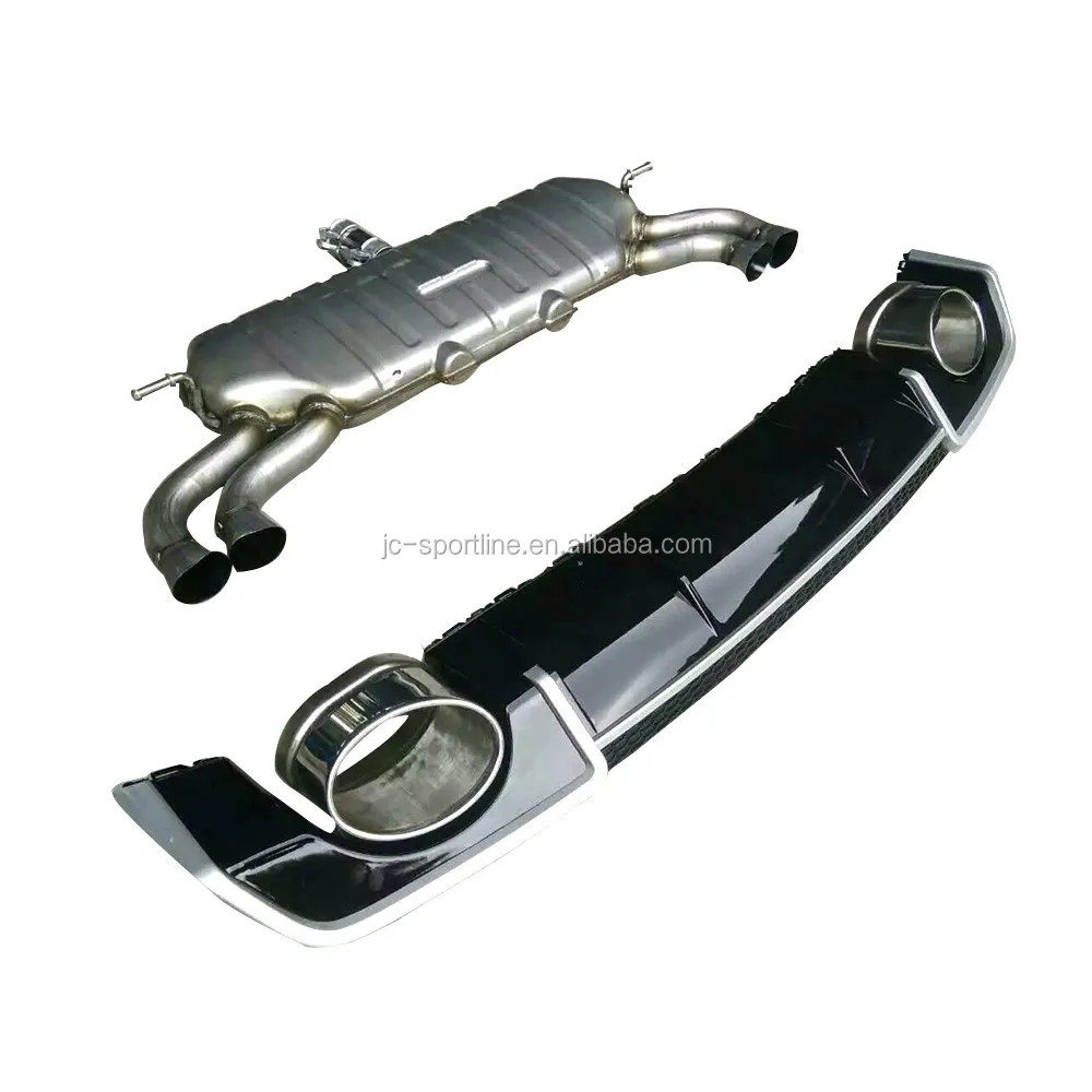 S3 Look Rear Diffuser With Tail Exhaust For Audi A3 8v Sportback 13-16 ...