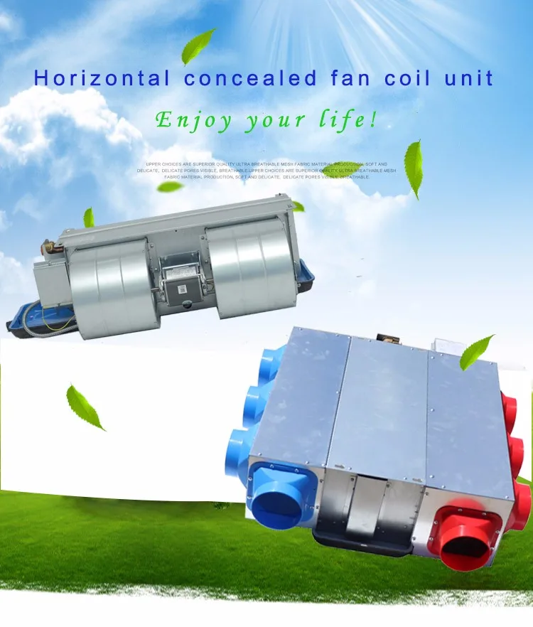 Horizontal Concealed Ceiling Mounted Ducted Fan Coil Unit(with Return ...