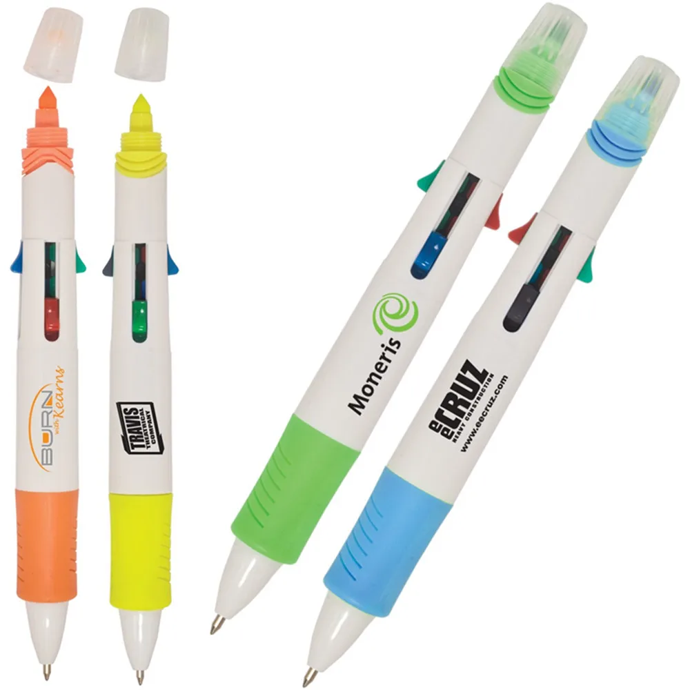 Custom Multi-tasker Pen And Highlighter Broad Abs And As Plastic Pen ...