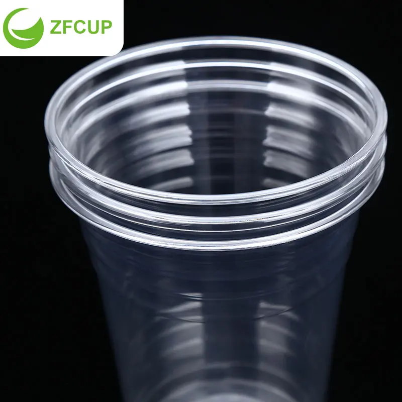 Zfcup 16 Oz 생분해 성 재활용 일회용 투명 플라스틱 컵 Buy 일회용 컵 플라스틱생분해 성 플라스틱 컵명확한