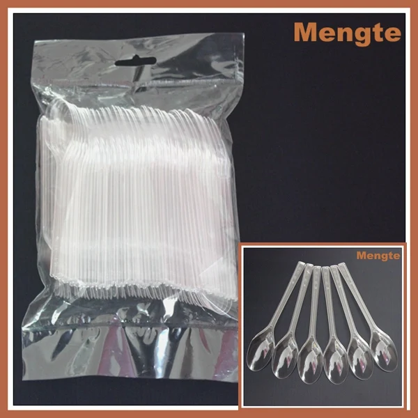 Transparent Plastic PS Spoon - Perfect for Camping & Parties