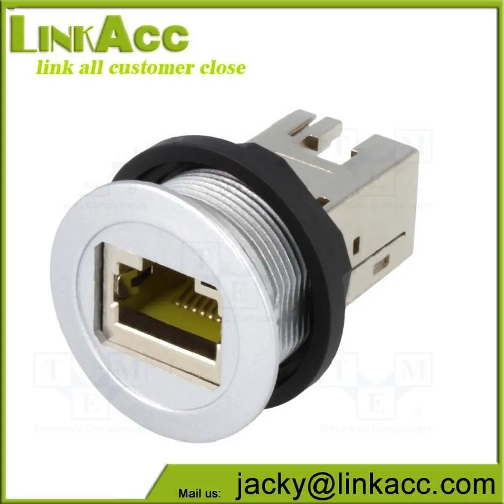Linkjc Cat5e Rj45 Socket Round Panel Mount With Rear Cat5 Ip68 - Buy ...