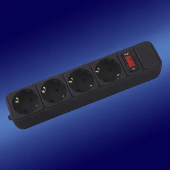 4 Way 4 Gang Pp Shell Power Strip Socket With Switch - Buy 4 Gang Power ...