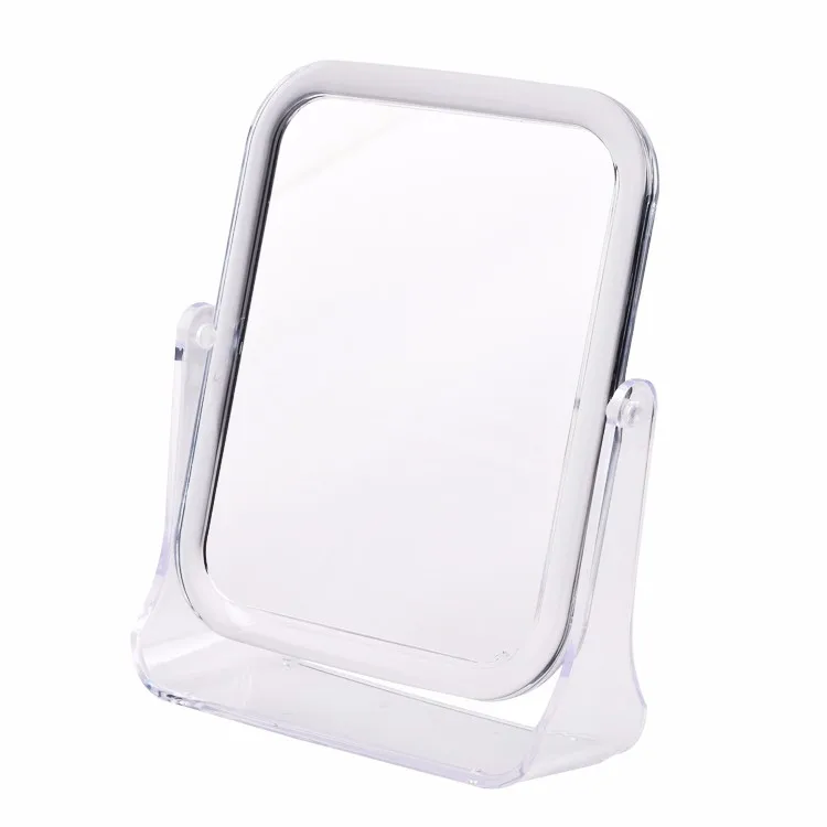Customizable Rectangular Plastic Tabletop Makeup Mirror