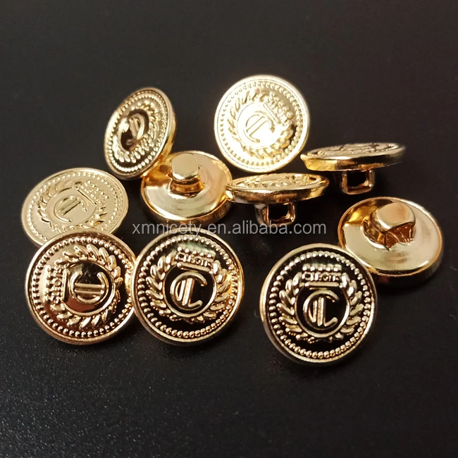 Custom Metal Button Gold Shank Button For Uniform Coat Clothes - Buy ...