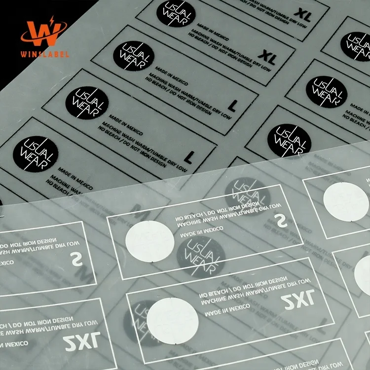 Personalized Eco-friendly Screen Printed Tagless Washing Instruction ...