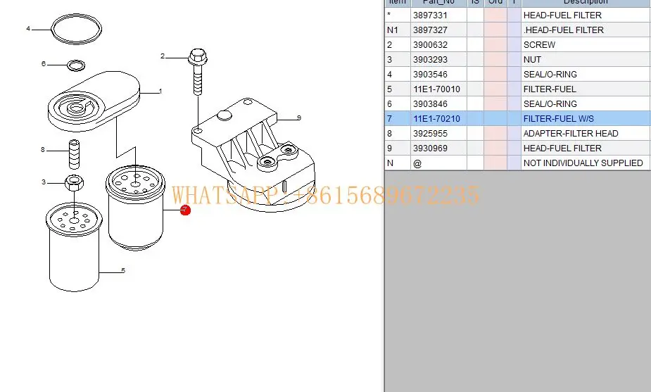 Fuel Filter 11e1-70210 For Wheel Excavator R140w-7; R200w-7 - Buy ...