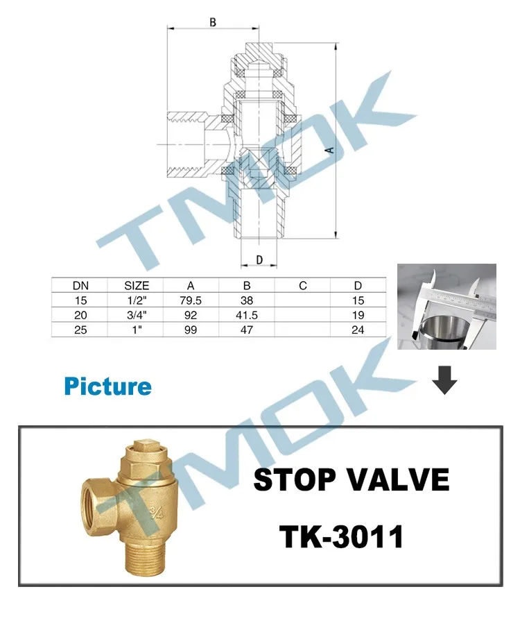 Steam Stop Valve Assembly Drawing Cock Concealed Valve 3/4" Brass Low ...