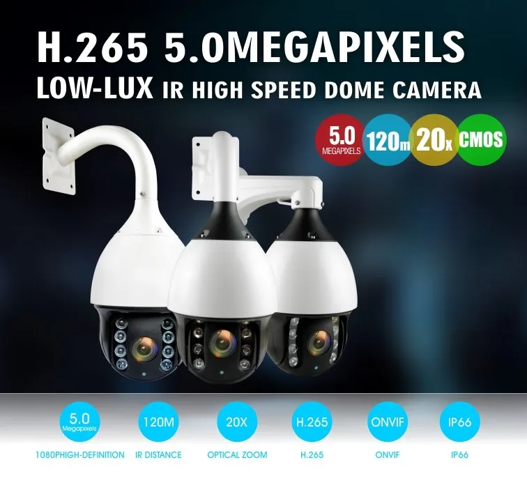 20x Optical Zoom H.265 3516a+sony Imx178 5 Megapixel Ip Camera Hd ...