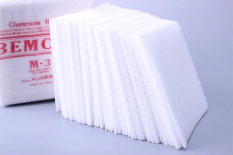 25x25cm Lint Free Bemcot M-3 Cleanroom Clean Wiper For Industrial Use ...