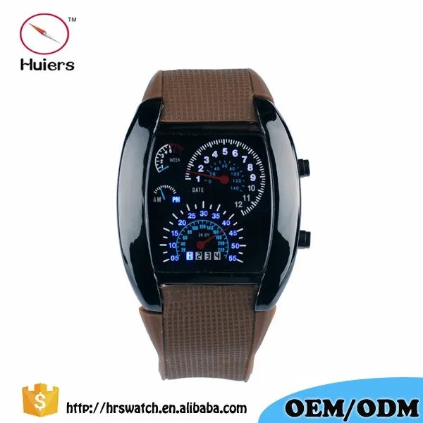 2017 Cool Car Meter Dial Watch LED Men's Watches - HRS