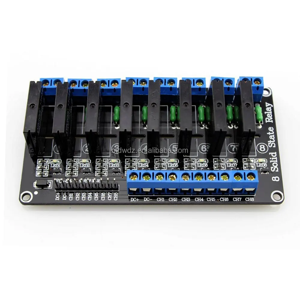 8 Channel 5v Dc Relay Module Solid State High Level Ssr Avr Dsp - Buy 8 ...