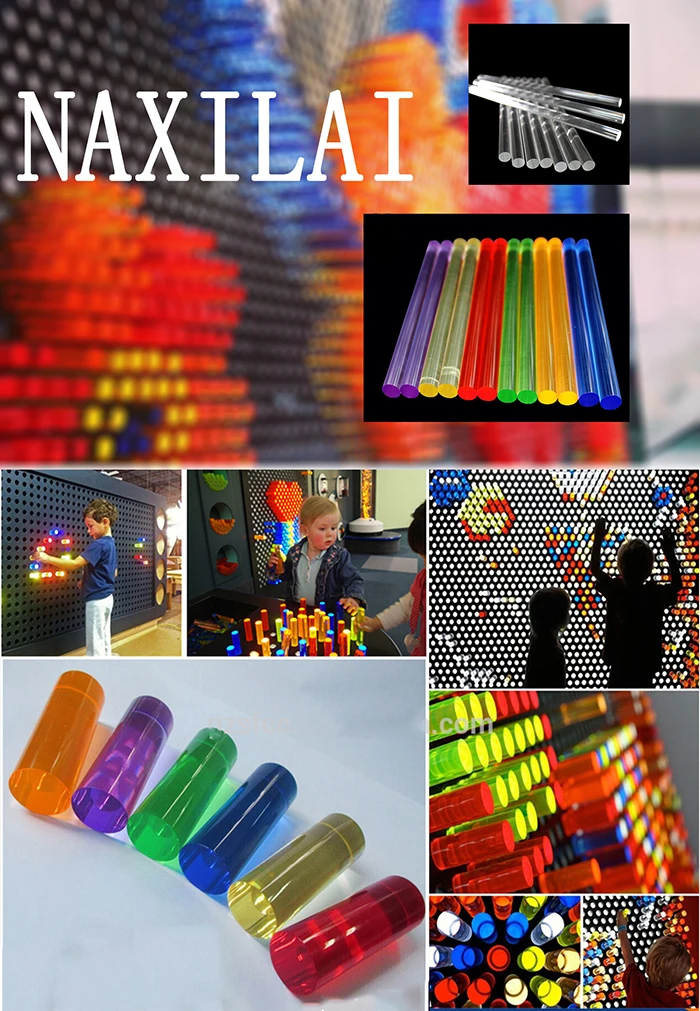 Naxilai Lite Chevilles Brite - Multi Colored Acrylic Rods