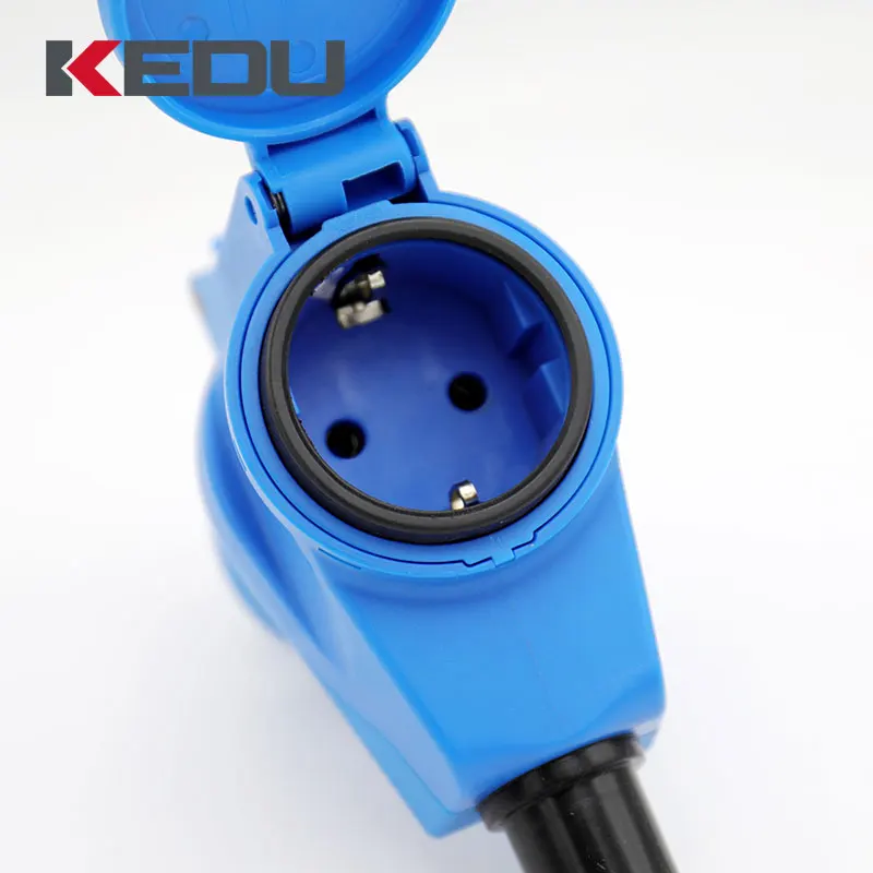 KEDU SD321-1 - Reliable CEE Plug with Integrated Schuko Socket