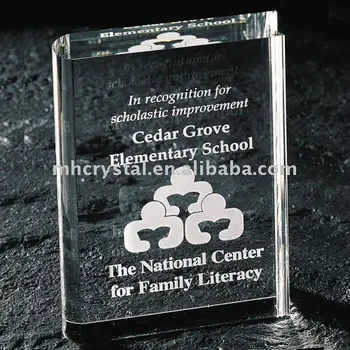 Crystal Book Trophy,Book Awards For Corporate Mh-j0332 - Buy Crystal ...