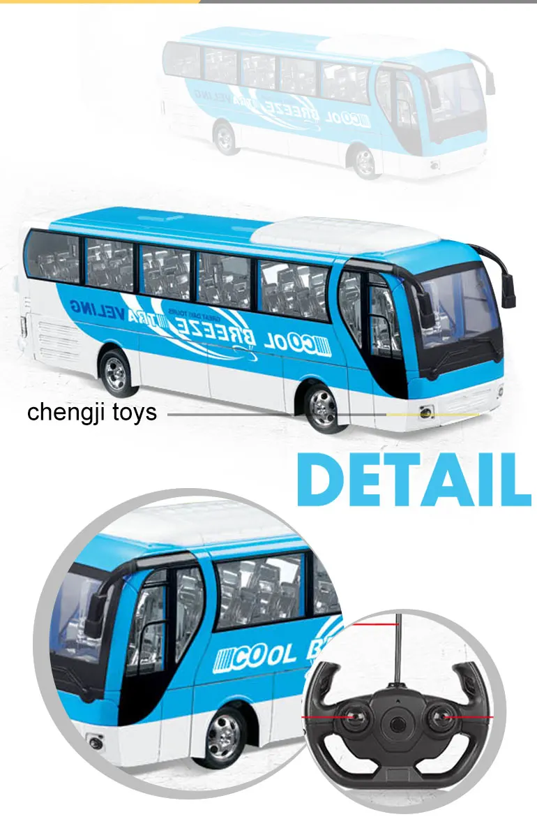 New Product 4 Channel Remote Control Electric Rc Bus With Light - Buy ...