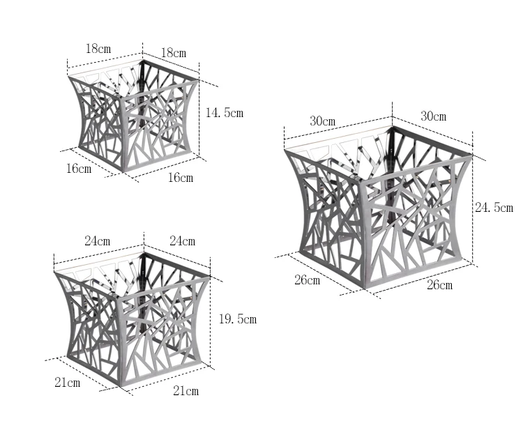Modern Stand Buffet 3 Tier - Stainless Steel & Rose Gold