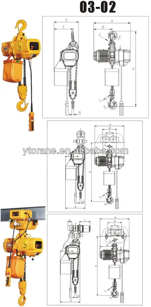 10 Ton Futaba Electric Chain Hoist Price for Turkey