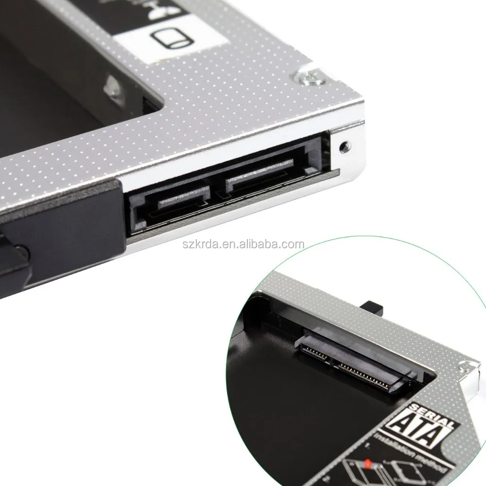 Universal 2nd Hdd Caddy 12.7mm Sata Hard Drive Caddy 2.5" Sata Laptop ...