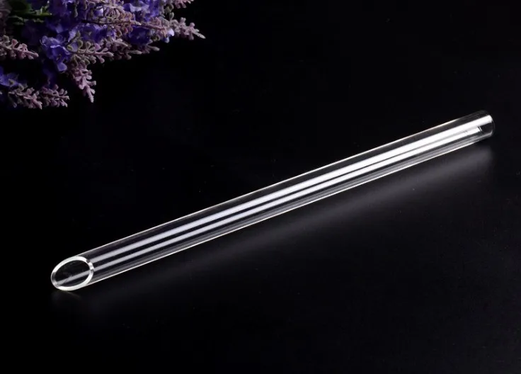 Reusable Sharp Pointed End Pyrex Glass Straw Drinking Straws For Bubble ...