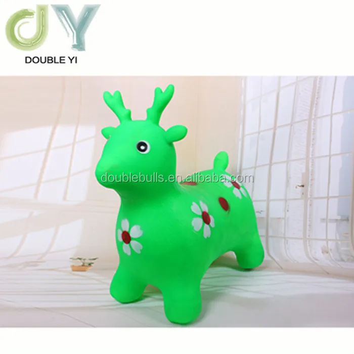 Custom Plastic Inflatable Jumping Animal / Rubber Animal Toy For Kids ...