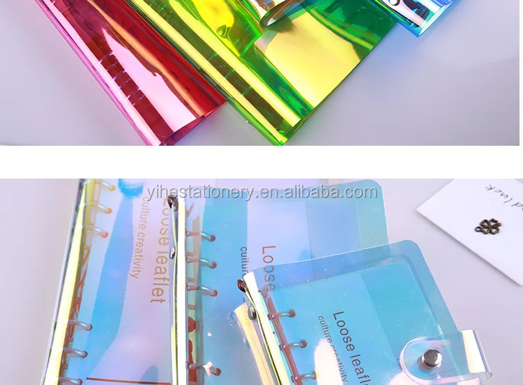 Laser Pvc Cover,6 Rings Binder Pvc Notebook With Clasp Refill Pages ...