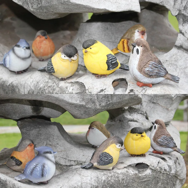 6 Pack Garden Props Kids Toy Resin Manmade Craftwork Artificial ...