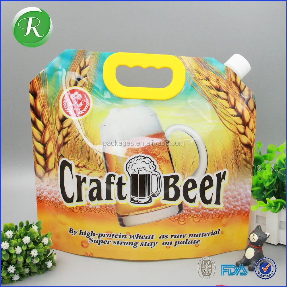 Custom Printed 5l Water/beer/wine/liquid Packaging Spout Pouch With ...