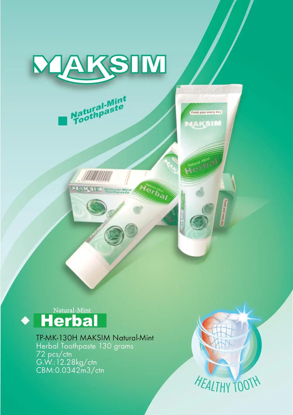 Maksim Herbal Toothpaste 130 Grams Fluoride Toothpaste - Buy Tooth ...