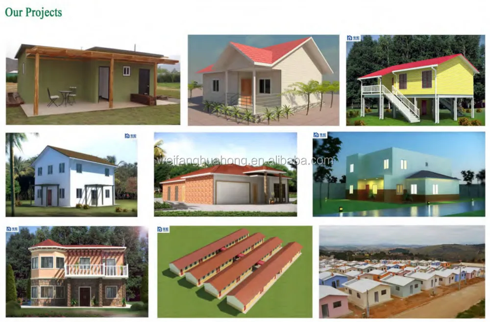 Customized Easy Assembly Economic Prefabricated 3 Bedroom House Plans