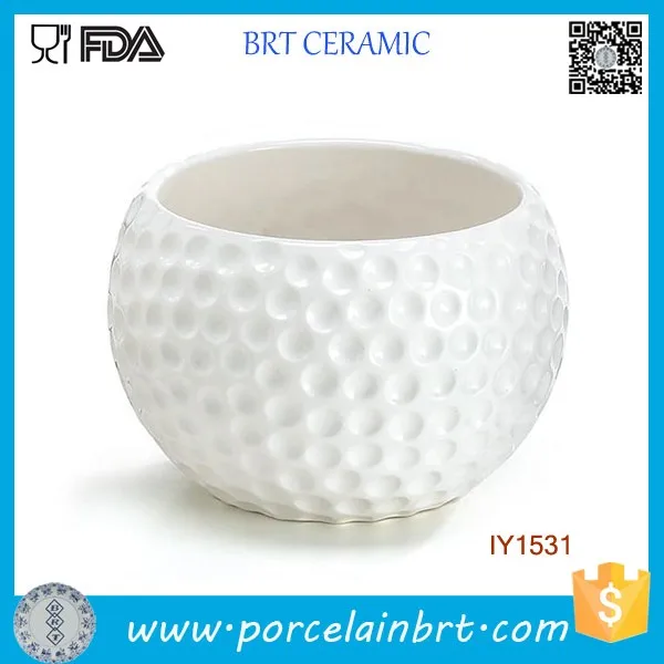Creative Golf Ball High White Ceramic Flower Pot - Buy Ceramic Flower ...