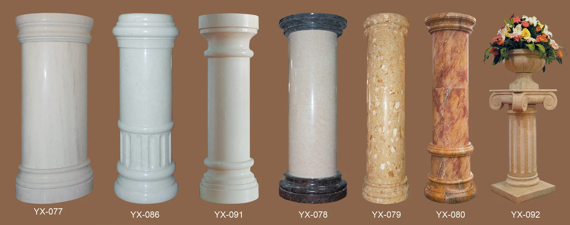 Customize Natural Stone Capitals Interior Decorative Hollow Columns ...