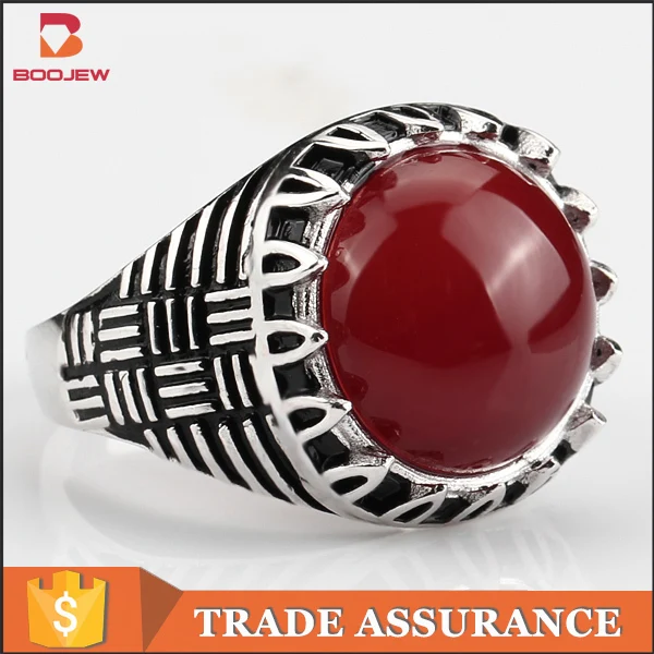 Saudi Arabia Design Mens Rings Wholesale White 18k Silver Ring From ...