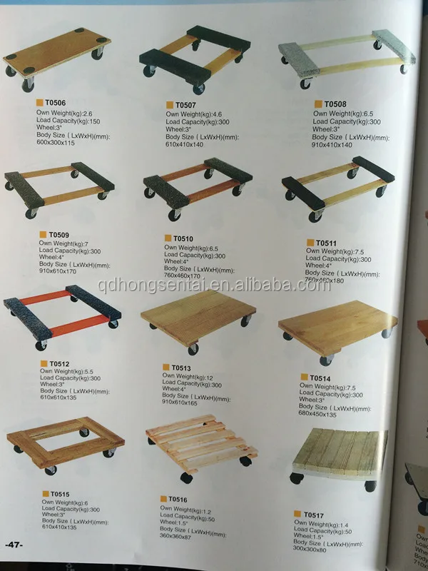 Four Wheels Furniture Moving Platform Trolley Without Handle - Buy ...