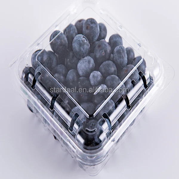High Clear Clamshell Packaging Blueberry Container - Buy Blueberry ...
