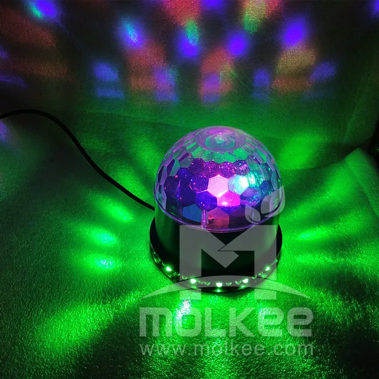 Rgb 3*1w Mini Crystal Sun Led Magic Ball Light Party Disco Rotating ...