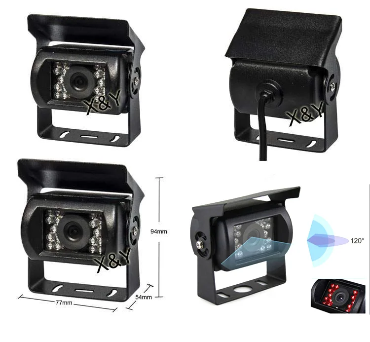 X&Y OEM 12V-24V CCD Bus Van Truck Trailer Lorry Backup Camera