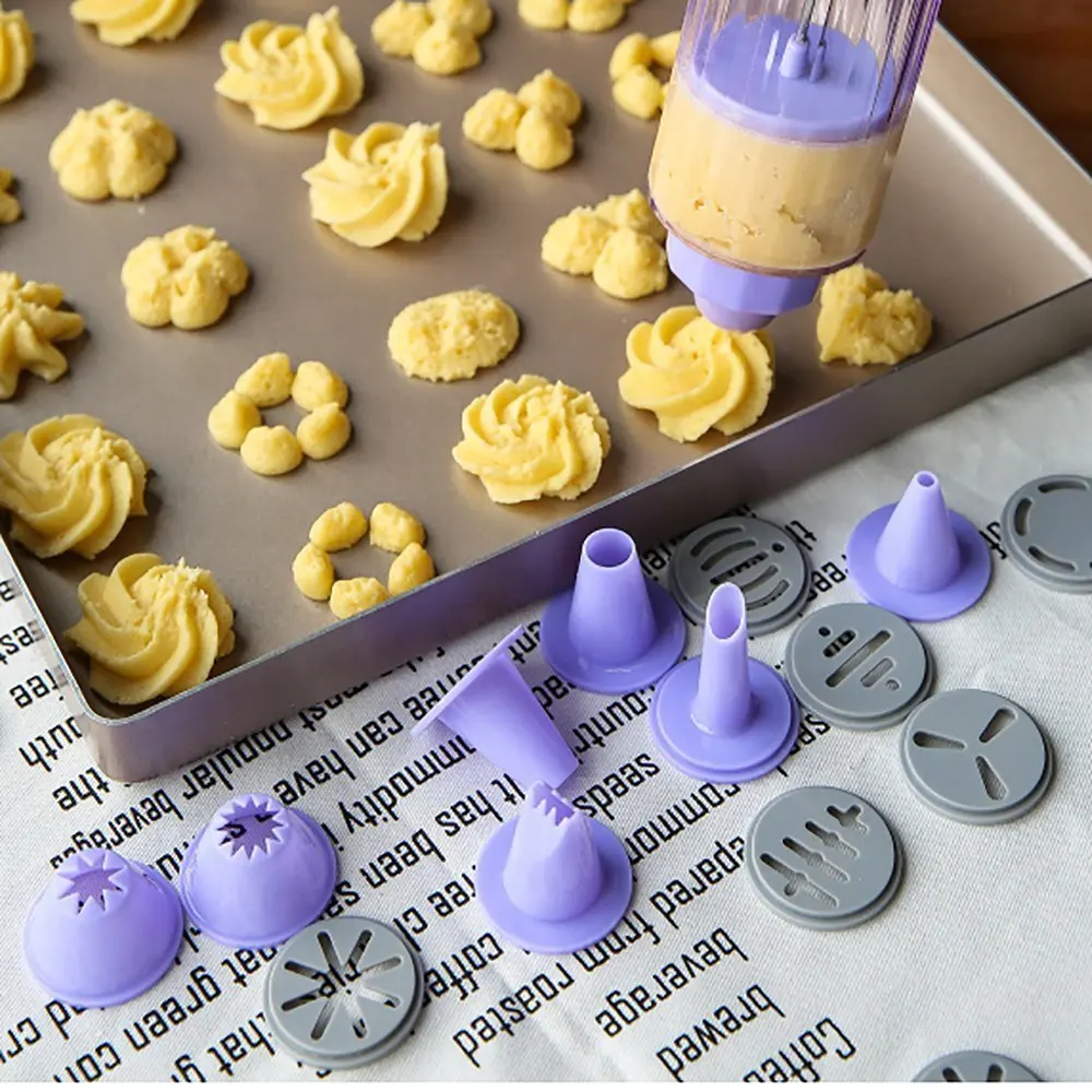 Cookie Biscuit Press Mold Kit Food-grade Plastic Cookie Gun Set With 10 ...