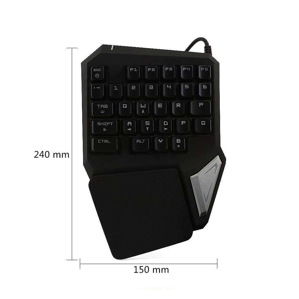 Newest Delux T9 Pro Left Hand Professional Ergonomic Gaming Keyboard ...