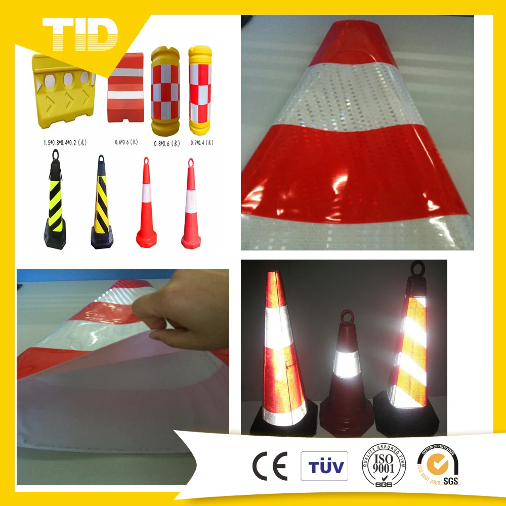 PVC Reflective Traffic Road Cone Sleeves for Safety