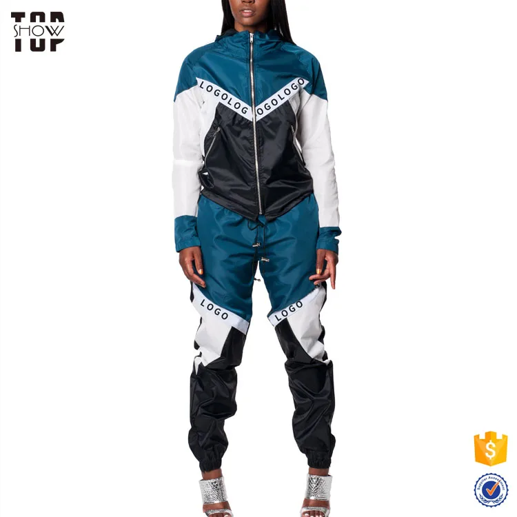 Oem Unisex Color Block Tracksuits Sports Poly Tracksuit For Unisex ...
