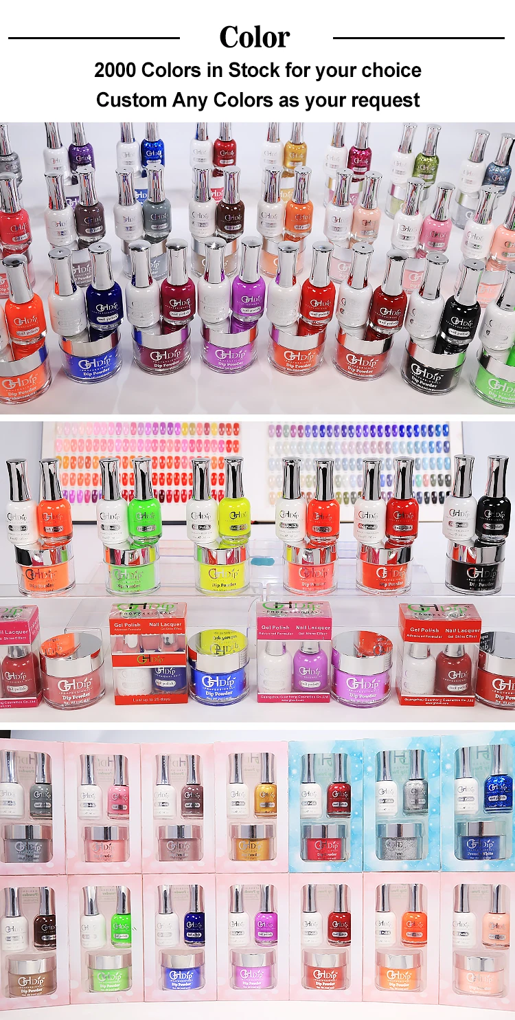 3 In 1 Color Match Acrylic Dipping Powder Match Gel Polish And Nail ...