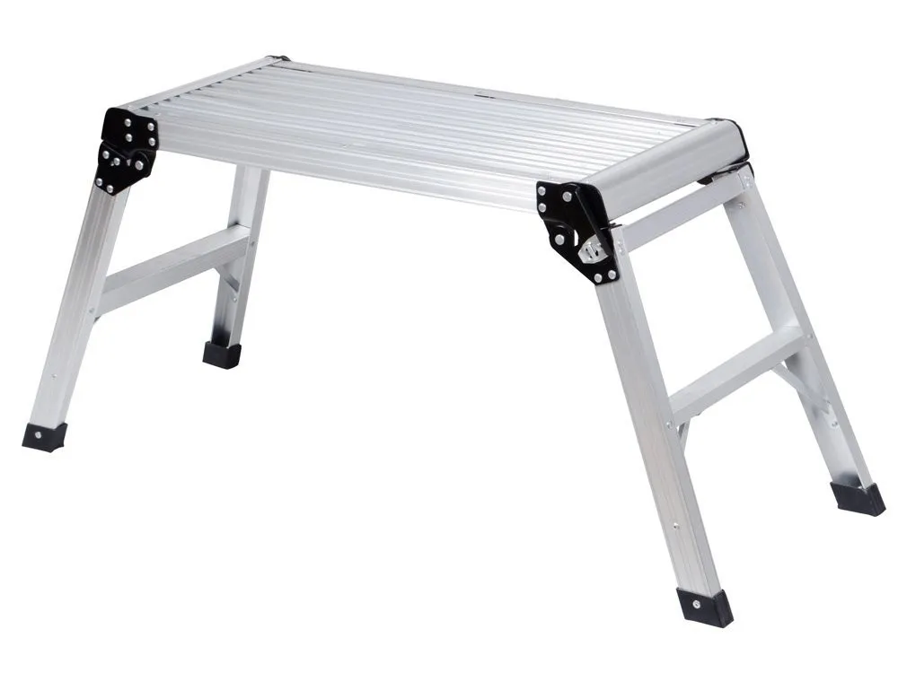 Aluminum Handy Work Platform Ladder Locking Hinges Non Slip Platforms ...