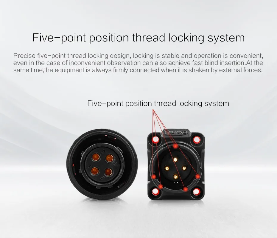 20 Amp 4 Pin Power Plug Connectors Pins High Voltage Cable Connector ...