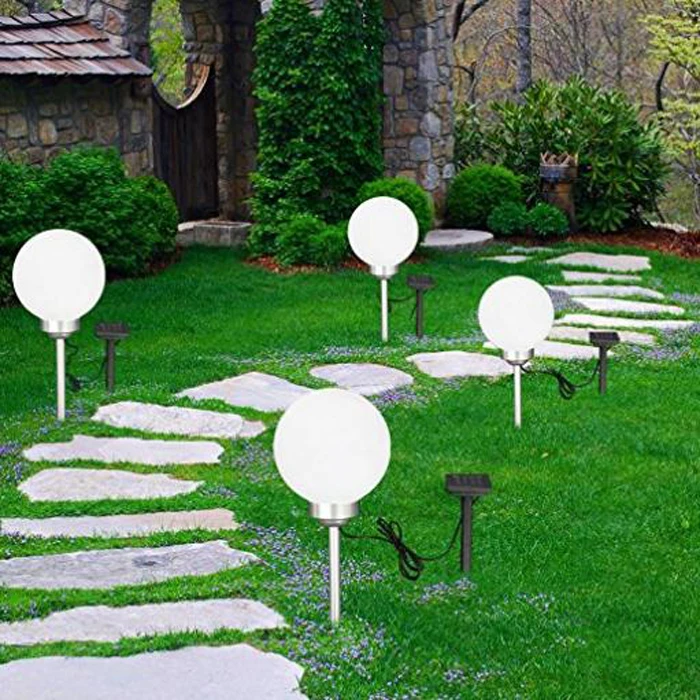 Round Bulb Shape Led Solar Lawn Light For Garden Decor Outdoor ...