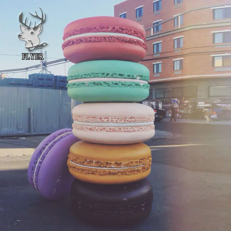 Hand Made Giant Food Model Fiberglass Donut Statue For Outdoor Shop ...