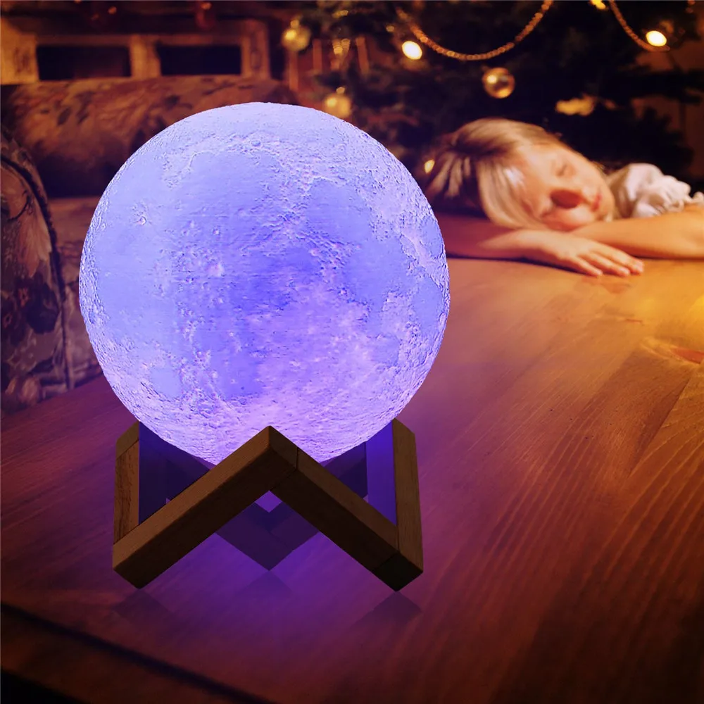 Levitating Moon Lamp Night Light - Electric & Rotating